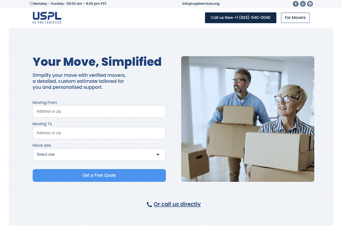 Thank You | USPL - US Pro Logistics